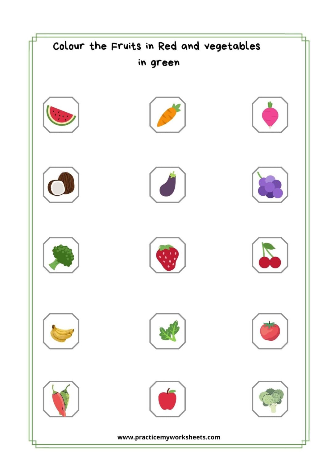 Why We Need Food? | Free Worksheets - Practice My Worksheets