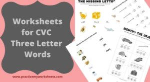 Free Printable Worksheets for CVC Three Letter Words