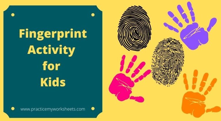 Fingerprint Activity for Kids - Free Worksheets - Practice My Worksheets