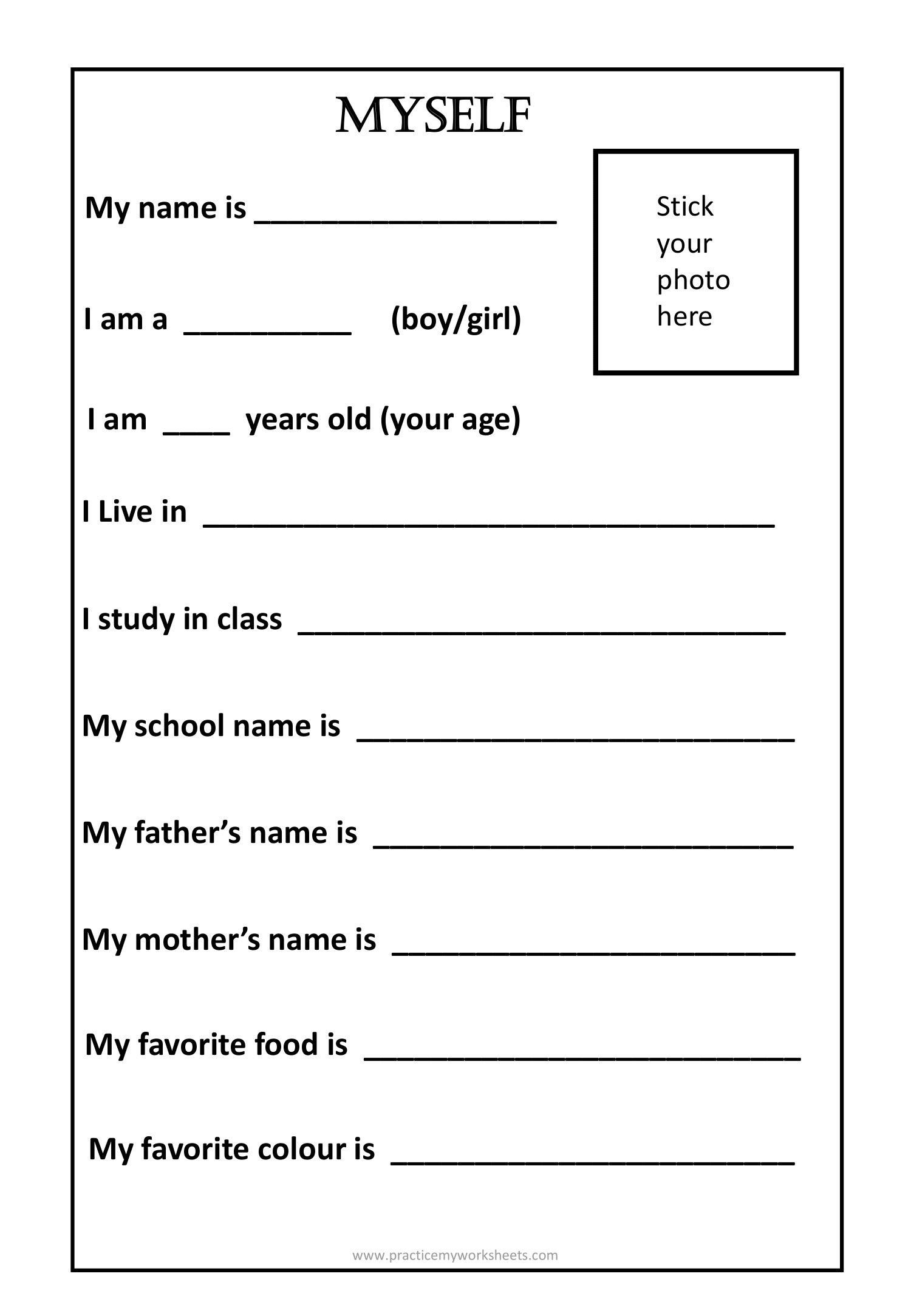 Me and My Family Fun Activity | Free Worksheets