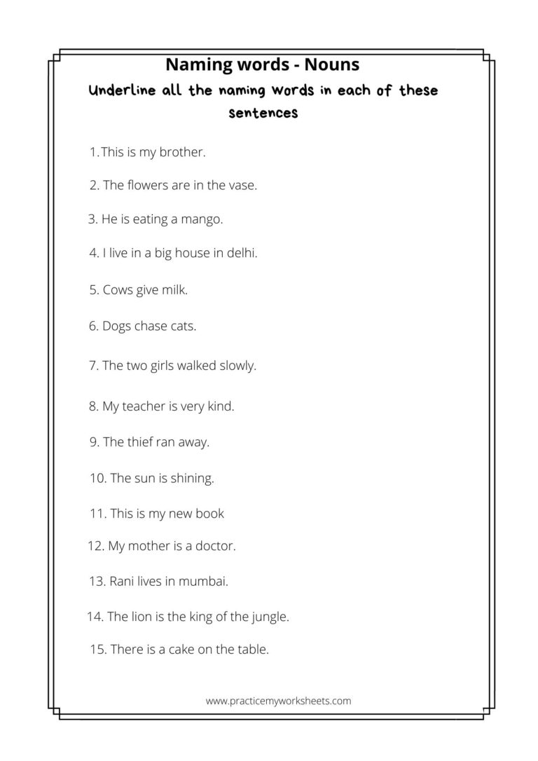 Grammar For Class 1 Grammar For Class 1