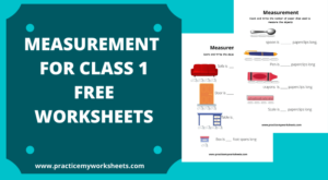 Measurement For Class1 | Free Worksheets - Practice My Worksheets
