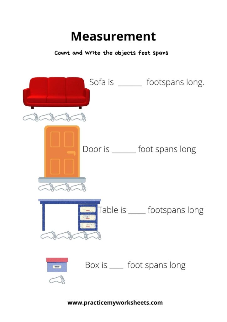 Measurement For Class1 | Free Worksheets - Practice My Worksheets