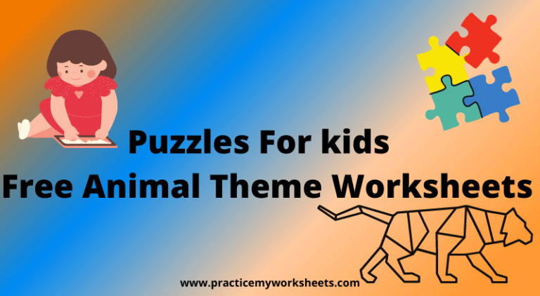 Puzzles For kids | Free Animal Theme Worksheets