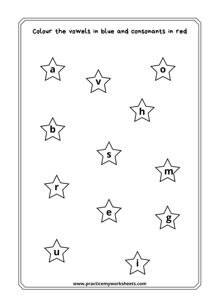 Vowels and Consonants For Kindergarten | Free Worksheets