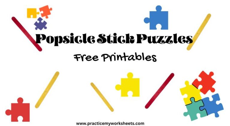 Popsicle Stick Puzzles | Free Printable