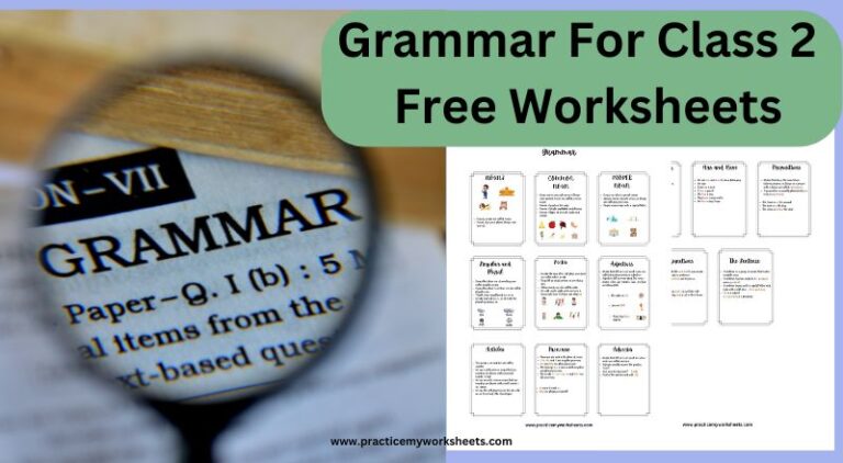 Grammar For Class 2 | Free Worksheets