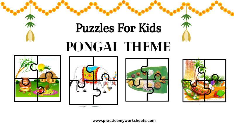 Puzzles For kids | Pongal Theme Free Printable