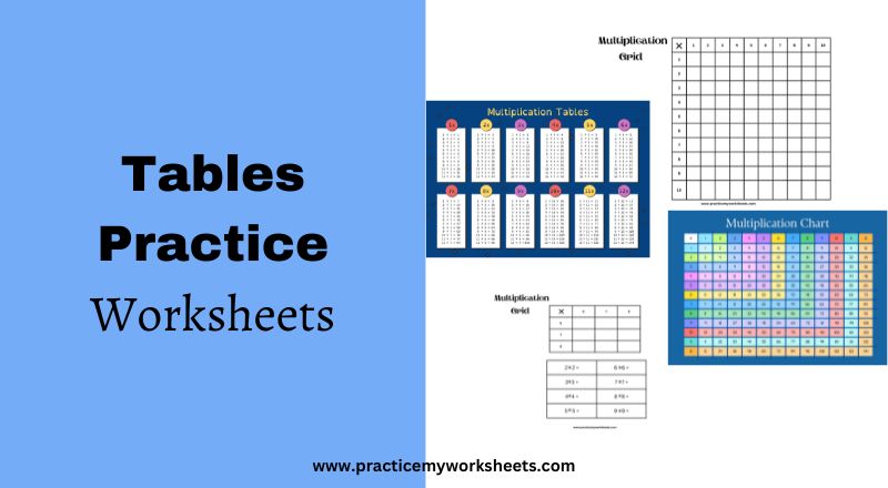 Tables Worksheets | Free Printable