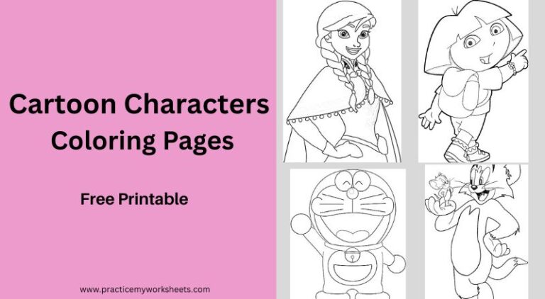 Cartoon Characters Coloring Pages | 25 Free Printable
